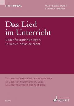Le lied en classe de chant » Partitions pour chant