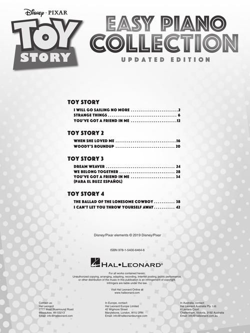 Toy Story Easy Piano Collection » partitions-musicales.net