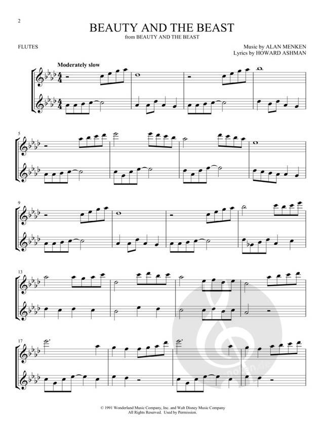 Disney Songs for 2 Flutes » Partitions pour flûte