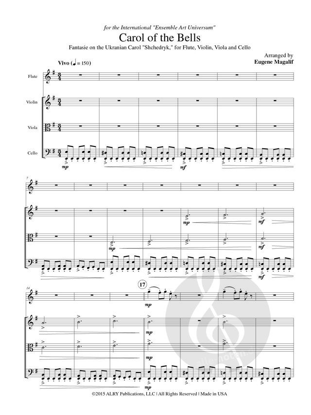 Carol of the Bells » Partitions pour ensemble