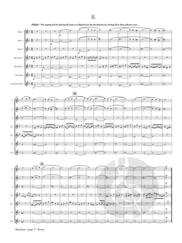 Autumn from The 4 Seasons de Antonio Vivaldi » Partitions pour flûte