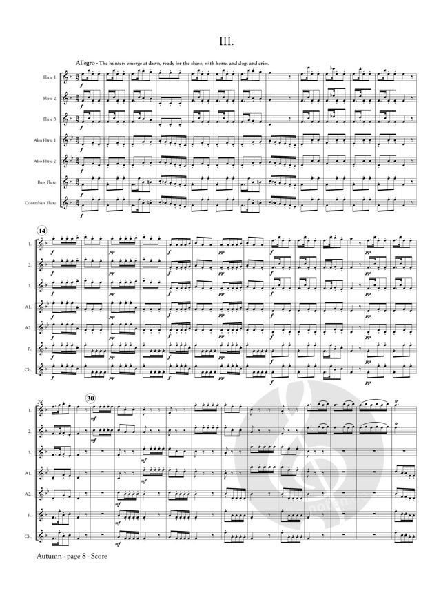 Autumn from The 4 Seasons de Antonio Vivaldi » Partitions pour flûte