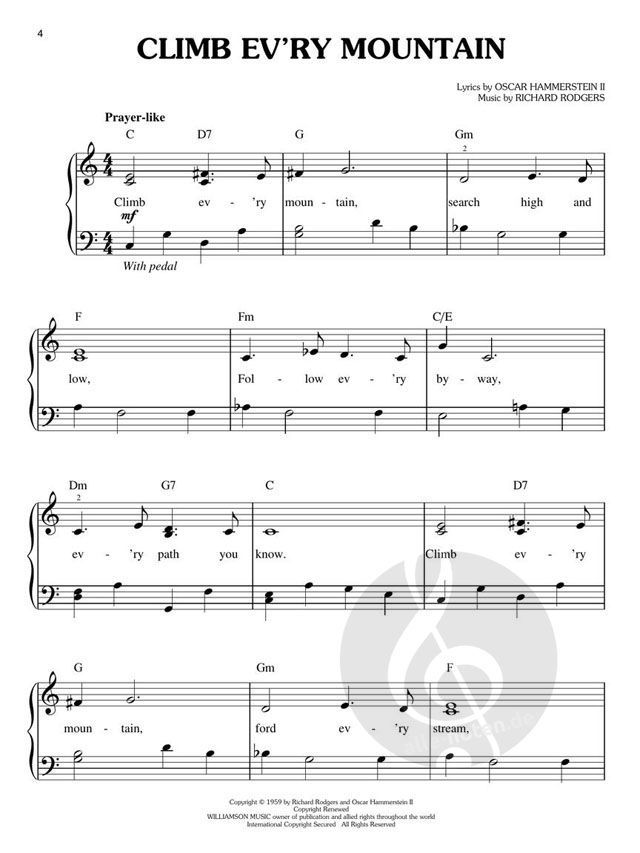 The Sound Of Music Easy Piano Selections de Richard Rodgers ...