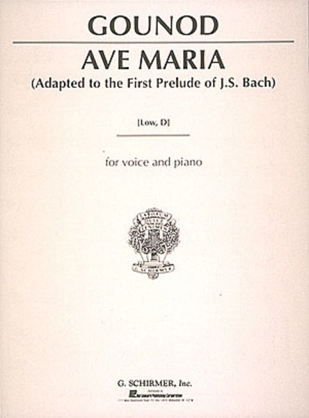 Ave Maria de Johann Sebastian Bach » Partitions pour chant (voix grave)
