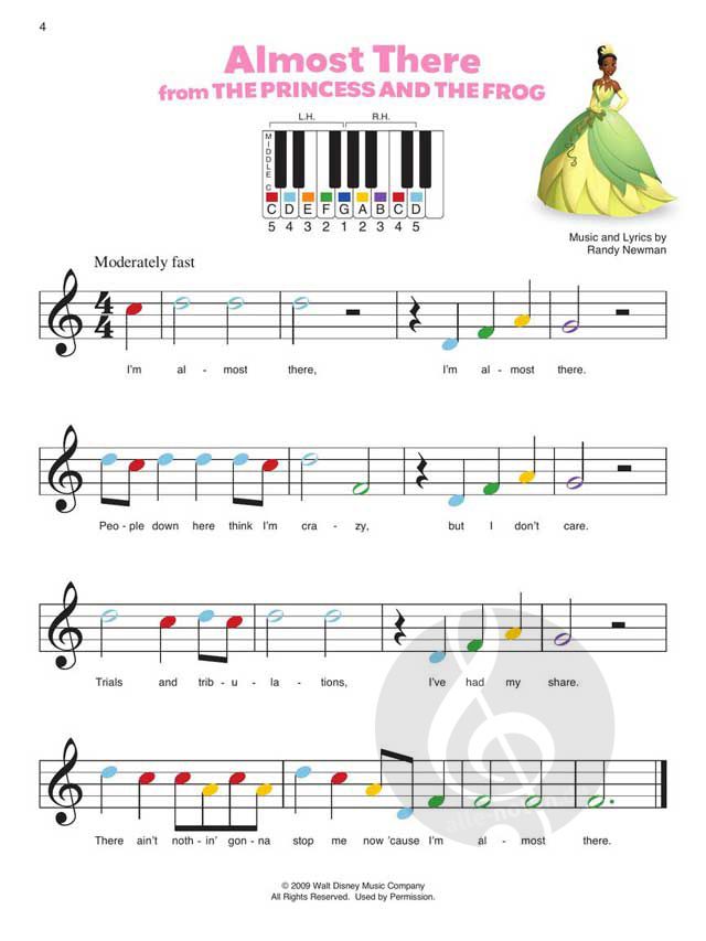 Piano-by-Color: Disney Princess Collection » partitions-musicales.net