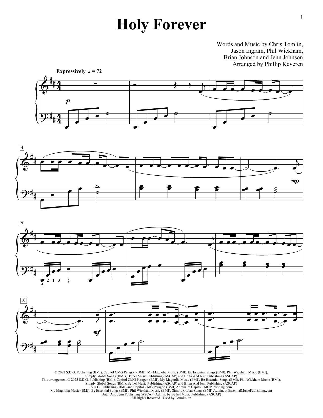 Holy Forever de Chris Tomlin (Download) » partitions-musicales.net
