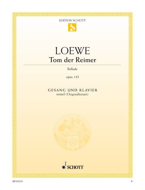 Tom der Reimer op. 135a de Carl Loewe » Partitions pour chant