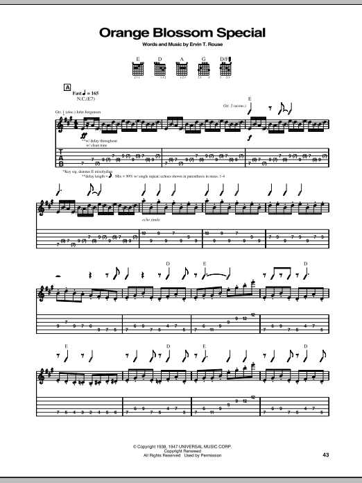 Orange Blossom Special de Ervin T. Rouse (Download) » partitions ...