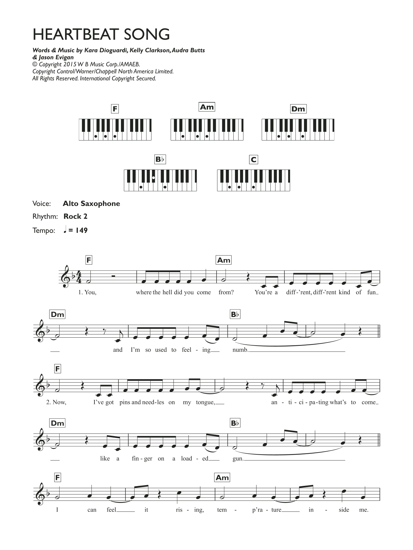 Heartbeat Song de Kelly Clarkson (Download) » partitions-musicales.net