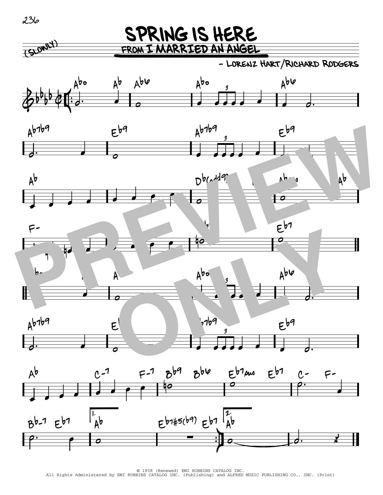 Spring Is Here de Richard Rodgers (Download) » partitions-musicales.net