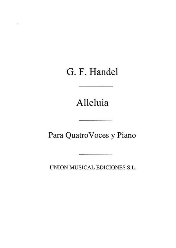 Alleluia Del Oratorio El Mesias de Georg Friedrich Händel » Partitions ...