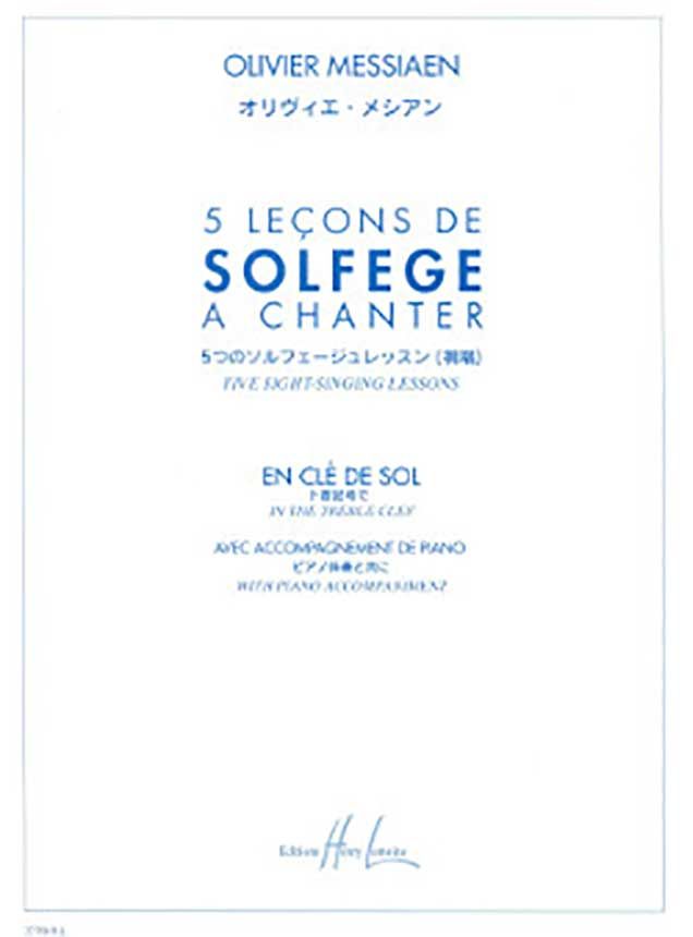 Leçons de solfège (5) de Olivier Messiaen » Partitions pour chant