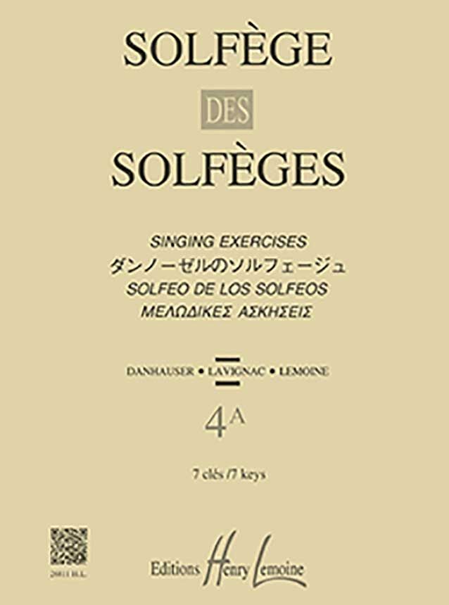 Solfège des Solfèges Vol. 4A sans accompagnement de Albert Lavignac ...