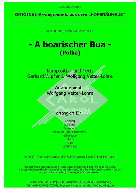A boarischer Bua (Wolfgang Vetter-Lohre) » Partitions pour combo