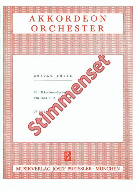 Rokoko-Suite de Hans M. A. Hauswirth » Partitions pour orchestre d ...