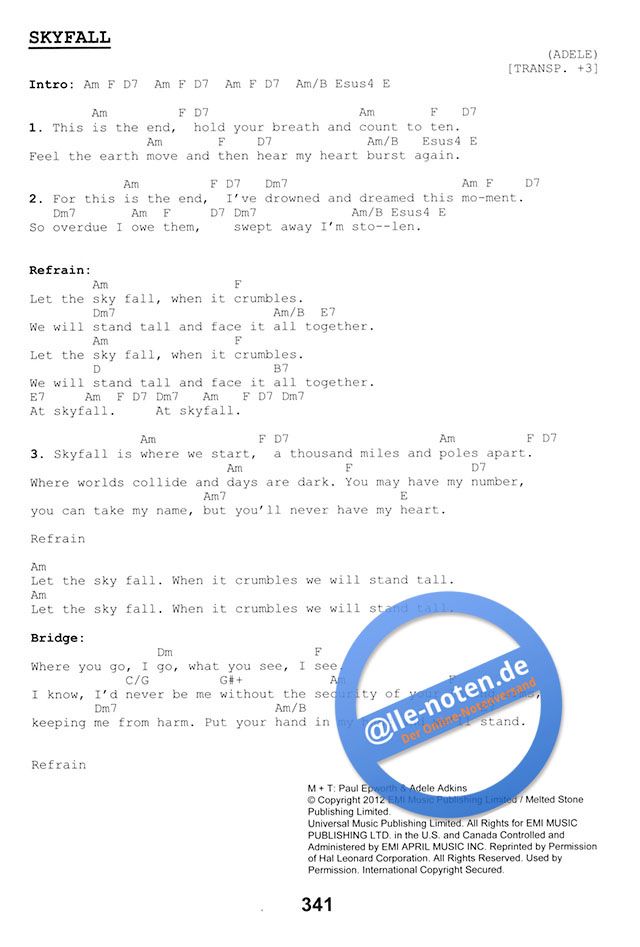 Das Ding 3 mit Noten de Bernhard Bitzel » Livret de chanson