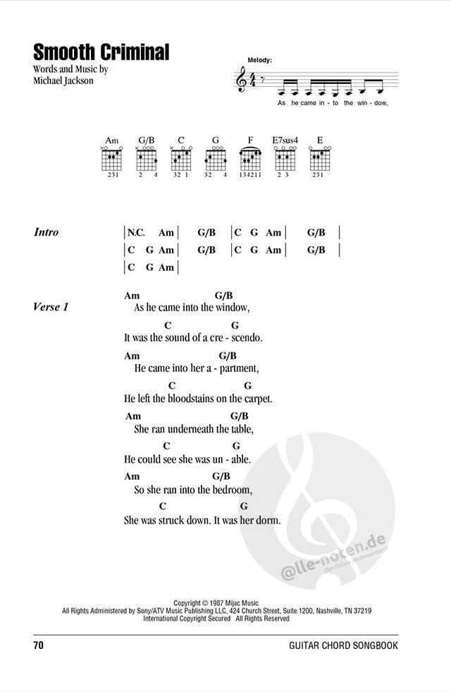 Michael Jackson Guitar Chord Songbook » partitions-musicales.net