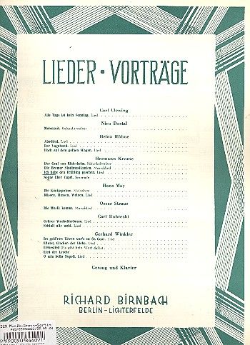 Ich habe den Frühling gesehen » Partitions pour chant