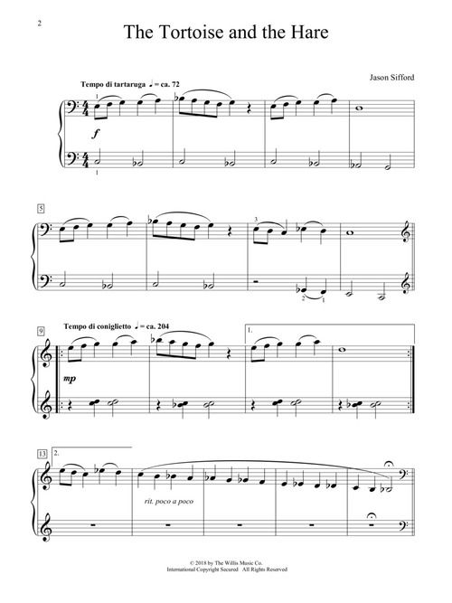 The Tortoise and the Hare de Jason Sifford » Partition pour piano